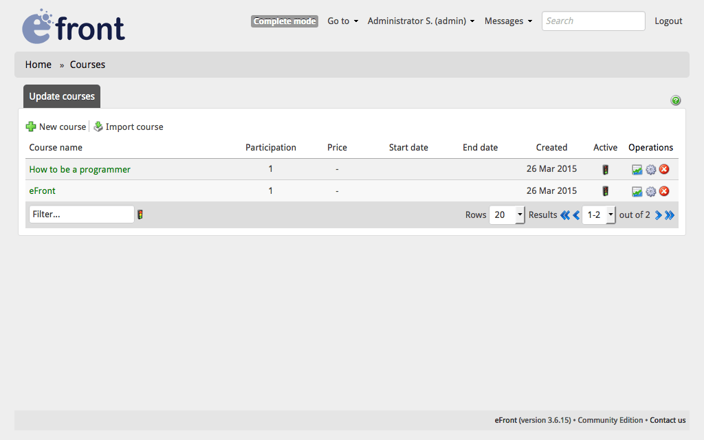 Hosting & Applications (Apps) • Efront » iNETsolutions.de® in Deutschland
